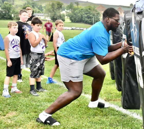 PSU players visit MC youth football camp | News, Sports, Jobs - The ...
